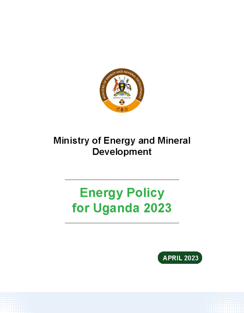 Energy Policy for Uganda 2023 – nrep